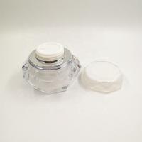 China Recyclable Acrylic Plastic 50ml Face Cream Jars Screen Printing for sale