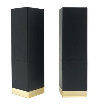 China Matte Black Private Label Square Empty Lipstick Tube OEM ODM for sale