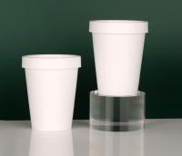 China Cylinder White Wide Mouth Empty Plastic Jars With Lids 250g for sale