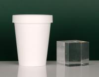 China Cylinder White Wide Mouth Empty Plastic Jars With Lids 250g for sale