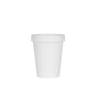 China Cylinder White Wide Mouth Empty Plastic Jars With Lids 250g for sale
