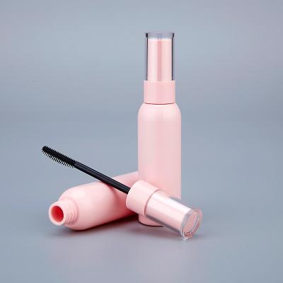 China 40ml Big Capacity Round Pink Plastic Mascara Tube ABS Pink Mascara Bottle for sale