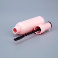 China 40ml Big Capacity Round Pink Plastic Mascara Tube ABS Pink Mascara Bottle for sale