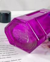 China Luxury High End 100ml Pink Frosted Glass Perfume Spray Bottle Refillable for sale