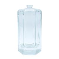 China Special Shaped Transparent Glass 100ml Perfume Spray Bottle With Cap for sale