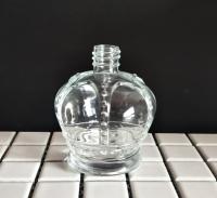 China Refillable Round Shape 80ml Empty Flint Glass Refillable Perfume Spray Bottles With Spray Atomizer for sale