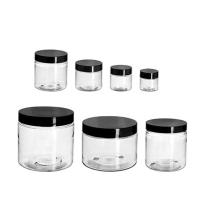 China 8oz 16oz Plastic Cosmetic Jars Body Scrub Packaging BPA FREE for sale