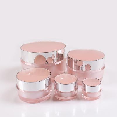 China SGS CE Skin Care Cream Jar Double Wall Plastic Cosmetic OEM Label for sale