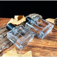 China Wholesale Clrear 50ml 100ml Square Screw Cap Glass Perfume Spray Bottle With Packing for sale