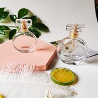 China New Fashion Clear 30ml 50ml Glass Round Screw Mouth Perfume Spray Bottle for sale