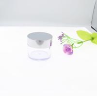 China Silver Empty Face Cream Plastic Cosmetic Jars 0.5oz 1oz 2oz for sale