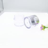 China Silver Empty Face Cream Plastic Cosmetic Jars 0.5oz 1oz 2oz for sale