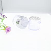 China Silver Empty Face Cream Plastic Cosmetic Jars 0.5oz 1oz 2oz for sale