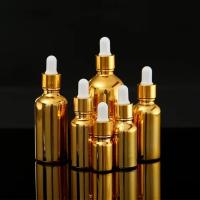 China In Stock Wholesale 5-100 ml Gold Electroplated Perfume Spray Bottle Dropper Bottle for sale