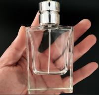 China Clear High Cap Glass Aluminum Empty Perfume Spray Bottle 50ml for sale