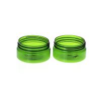 China PET Clear Green Plastic Cosmetic Jars 80ml Silkscreen Printing for sale