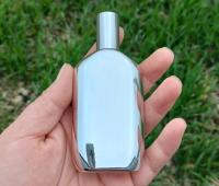 China MSDS Crimp Cap Silver Perfume Square Bottle 50ml Gold Plated for sale