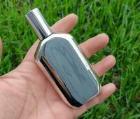 China MSDS Crimp Cap Silver Perfume Square Bottle 50ml Gold Plated for sale