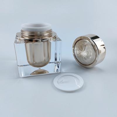 China 50ml 100ml 120ml Plastic Cosmetic Jars Acrylic Cream Container for sale