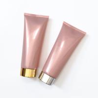 China Flip Cap Screw Lid Pink Empty Plastic Lotion Squeeze Tubes 200g for sale