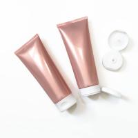 China Flip Cap Screw Lid Pink Empty Plastic Lotion Squeeze Tubes 200g for sale