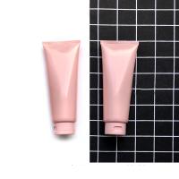 China Flip Cap Screw Lid Pink Empty Plastic Lotion Squeeze Tubes 200g for sale