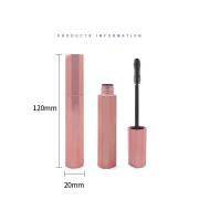 China Octagonal Pink Empty Plastic Mascara Tube Silk Print 15g for sale