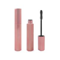 China Octagonal Pink Empty Plastic Mascara Tube Silk Print 15g for sale