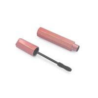 China Octagonal Pink Empty Plastic Mascara Tube Silk Print 15g for sale