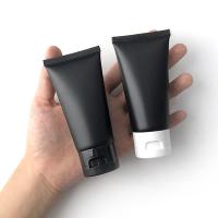 China Matte Black PP PE Empty Cosmetic Tubes Lotion Squeeze Bottles 50ml 100ml for sale