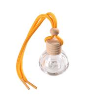 China 10ml Wooden Cap Car Hanging Perfume Bottle Diffuser Transparent for sale