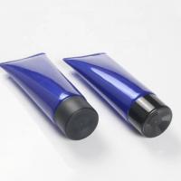 China Flip Lid Blue 100ml Cosmetic Squeeze Tube For Body Lotion for sale