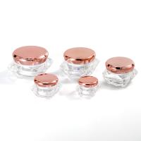 China 5g 10g 15g 20g 30g Rose Gold Cosmetic Packaging Containers Plastic Acrylic Cream Jar for sale