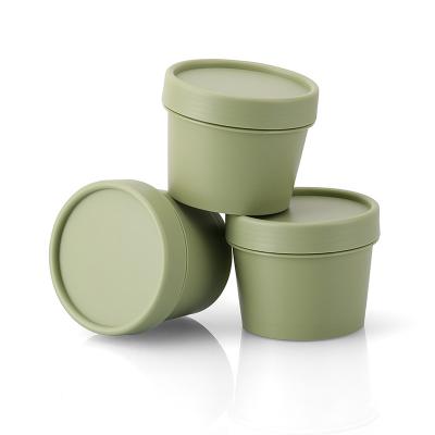 China OEM Green PP Plastic Cosmetic Packaging Cream Jars 100g for sale