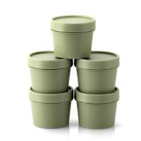 China OEM Green PP Plastic Cosmetic Packaging Cream Jars 100g for sale