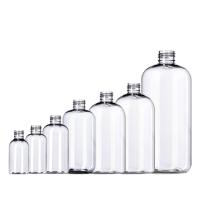 China OEM ODM Cosmetic PET Plastic Boston Round Bottle 2oz 4oz 8oz for sale