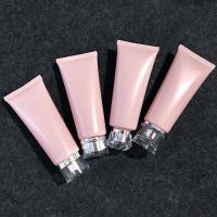 China SGS Pink Plastic Reusable Hand Cream Facial Cleanser Tube 100ml for sale