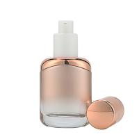 China ABS AS Cosmetic Packaging Containers 30ml 50ml Square Glass Bottles for sale