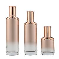 China ABS AS Cosmetic Packaging Containers 30ml 50ml Square Glass Bottles for sale