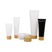 China Bamboo Lid Cosmetic Squeeze Tube 150ml for sale