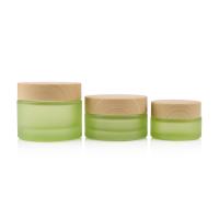 China 50g Cosmetic Packaging Container With Bamboo Lids RoHS SGS for sale