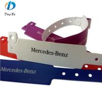 China Custom PVC Vinyl Identification Wristbands 250mm x 25mm Waterproof Event Festival Bracelets for sale