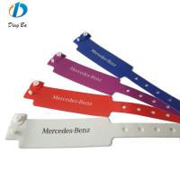China Custom PVC Vinyl Identification Wristbands 250mm x 25mm Waterproof Event Festival Bracelets for sale