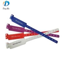 China Custom PVC Vinyl Identification Wristbands 250mm x 25mm Waterproof Event Festival Bracelets for sale