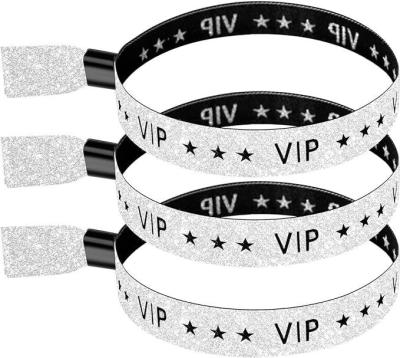 China Custom RFID Polyester Wristband 350x15mm for Concert Festival Event Access Control for sale