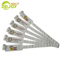 China Waterproof Disposable PVC Vinyl Wristband 250x25mm for Event Sites Custom Logo for sale