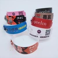 China 250*16mm L Shape Plastic Events Bracelet Custom Print Logo Bangle Snap Button Bracelet for sale