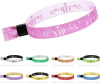 China Custom Logo Blue RFID Polyester Wristband 350x15mm for Concert Party Festival Events for sale