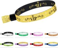 China Custom Logo Blue RFID Polyester Wristband 350x15mm for Concert Party Festival Events for sale