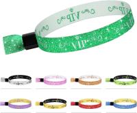 China Custom Logo Blue RFID Polyester Wristband 350x15mm for Concert Party Festival Events for sale